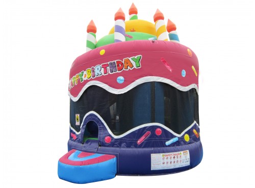 Inflatable Bouncer Combo: Birthday Cake Bouncer - BeBounceHouses.com